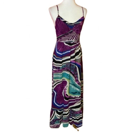 Romy | Dresses | Feminine Bright Swirls Summer Maxi Dress | Poshmark